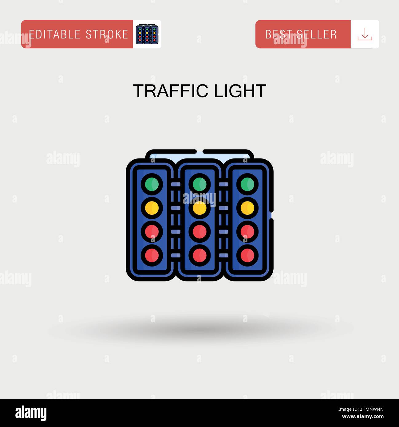 Traffic light Simple vector icon Stock Vector Image & Art - Alamy