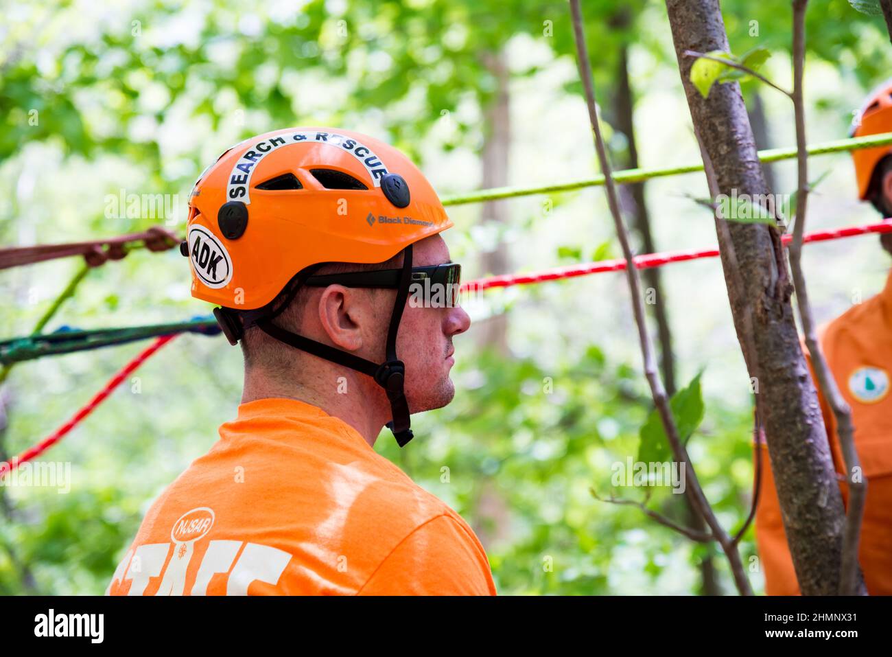 Search and Rescue Safety drill and competitive outdoor games Stock ...