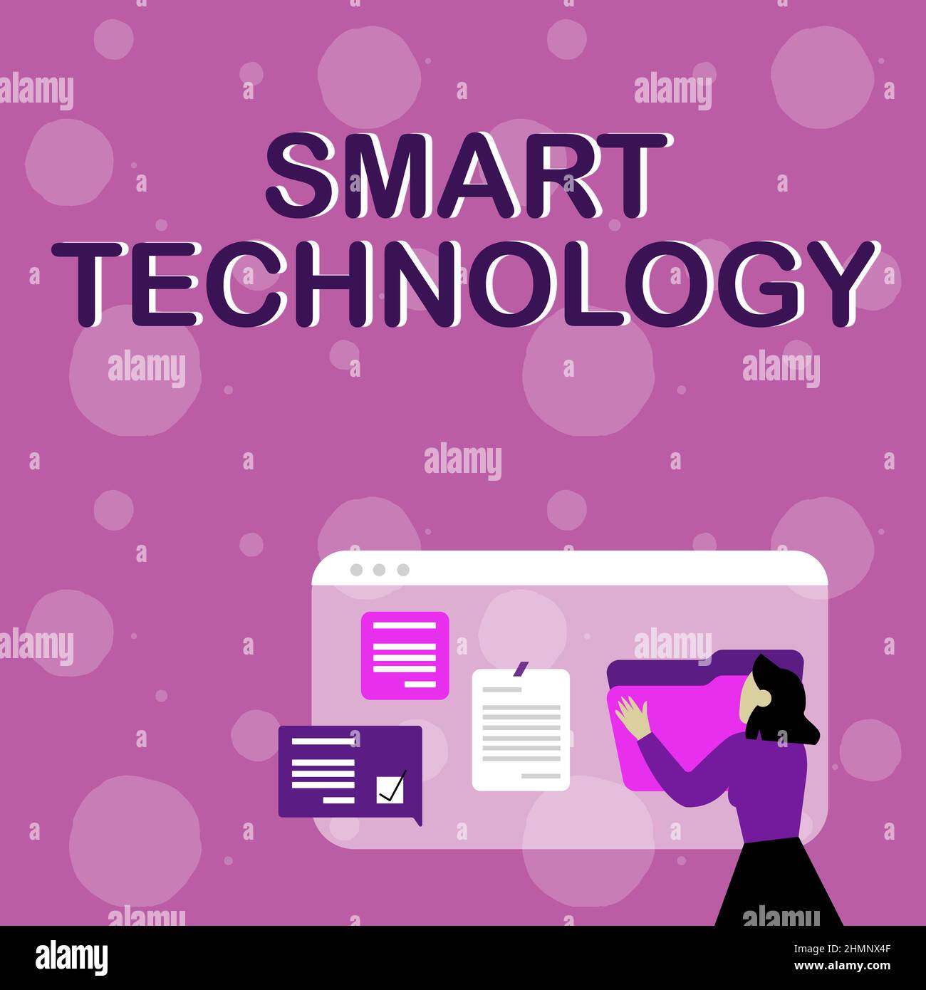 Text caption presenting Smart Technology. Word for gadgets or device ...