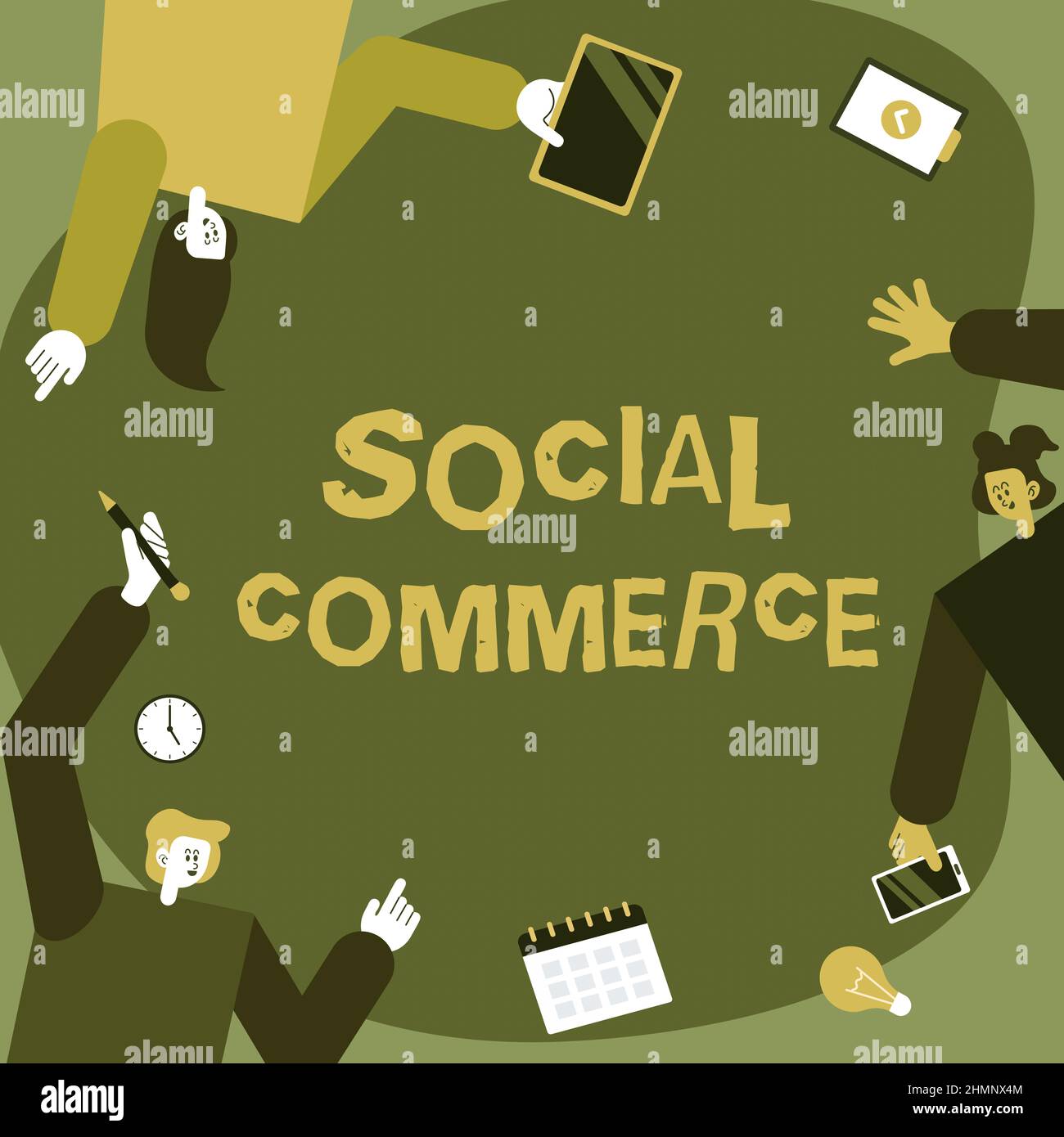 Writing Displaying Text Social Commerce Business Approach Uses Social Networks In The Buying Of