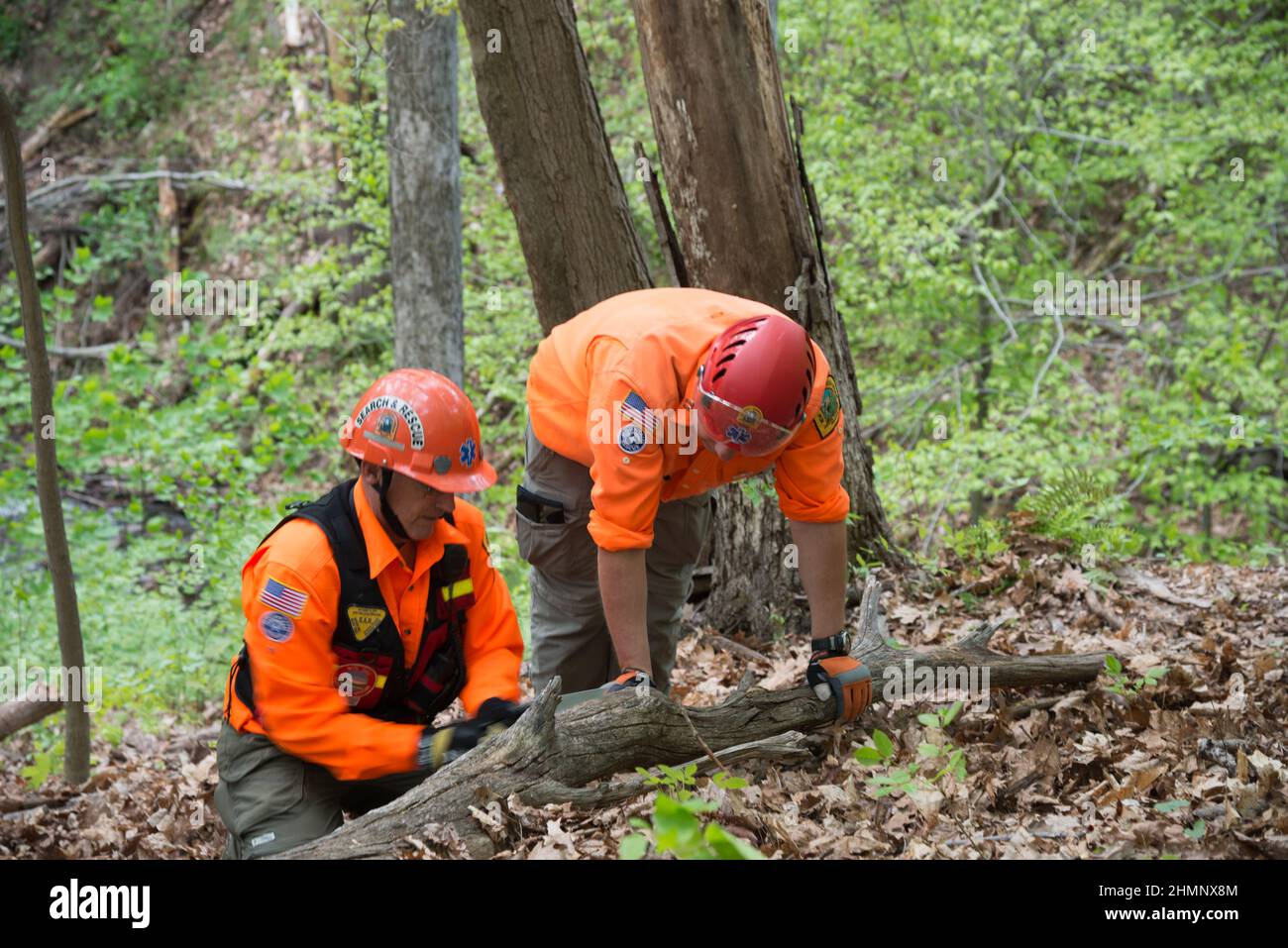 Search and Rescue Safety drill and competitive outdoor games Stock ...
