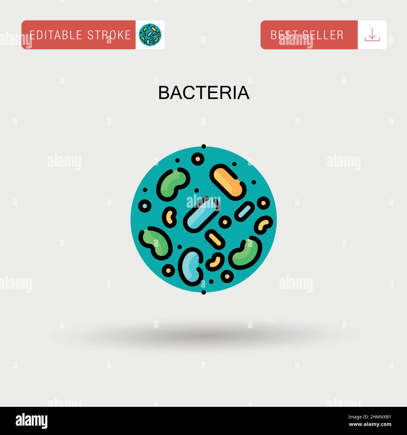 Bacteria Simple vector icon Stock Vector Image & Art - Alamy