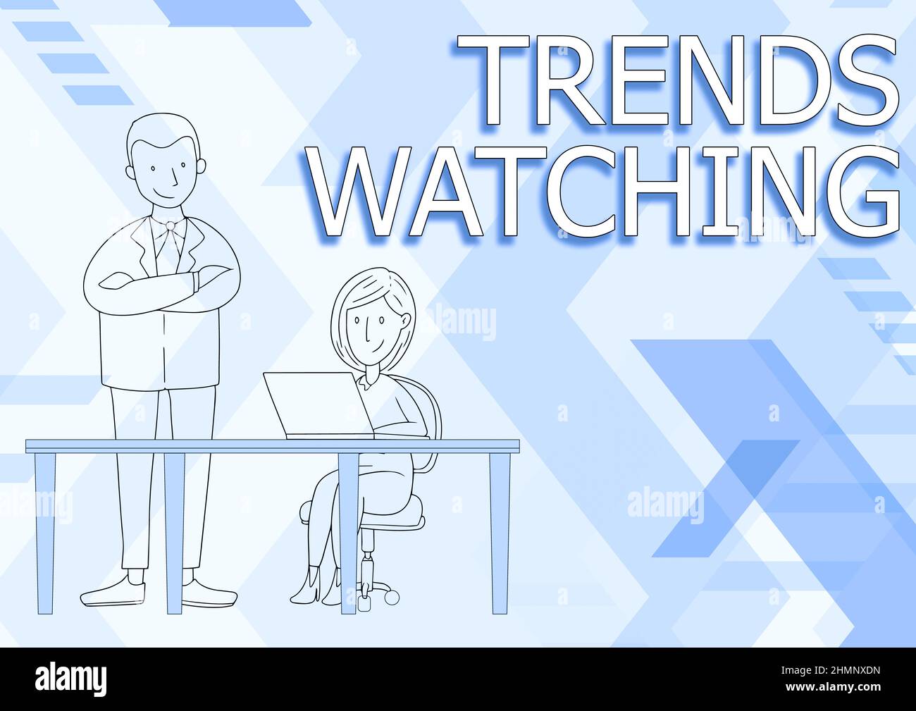 Text sign showing Trends Watching. Word Written on change or ...