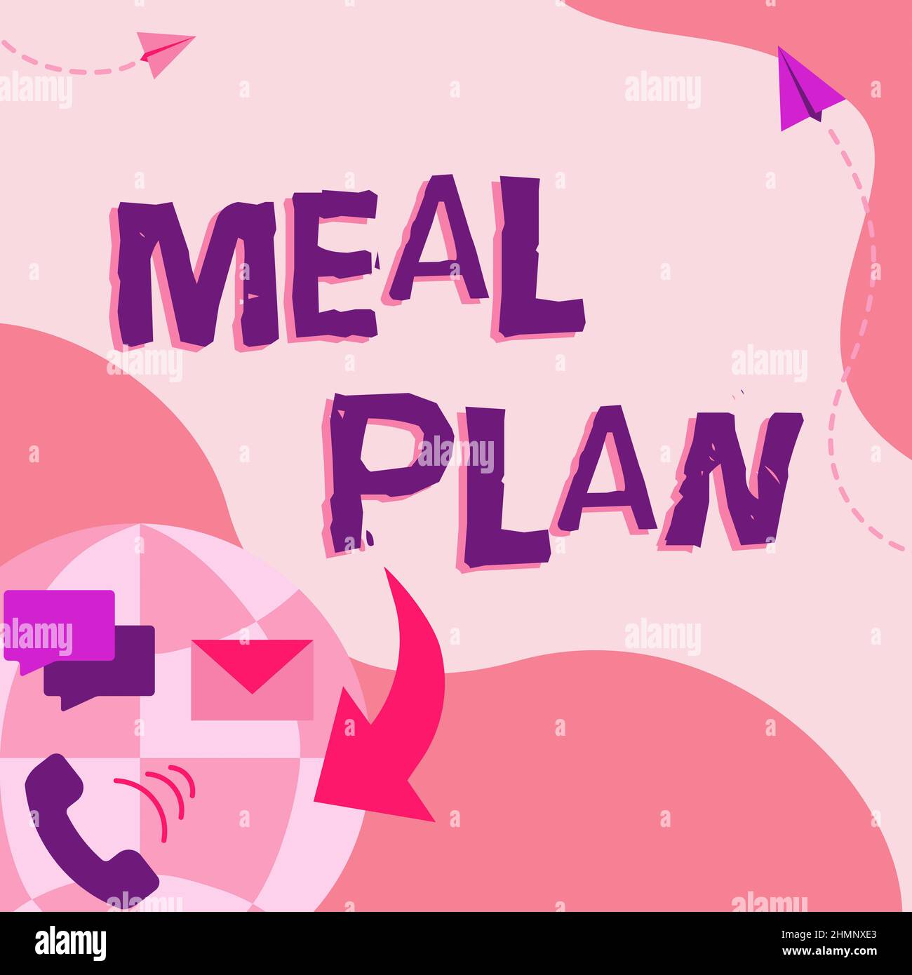 Sign displaying Meal Plan. Word for arrangement scheme of what are ...