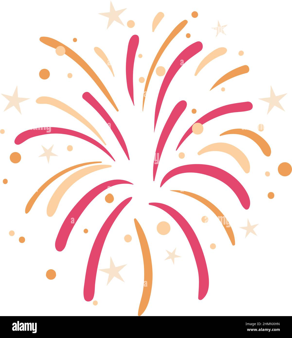 Shooting fireworks illustration Cut Out Stock Images & Pictures - Alamy