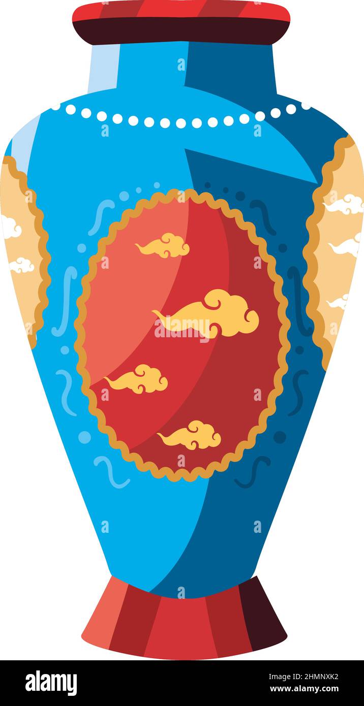 Chinese porcelain vase pottery Stock Vector Images - Alamy