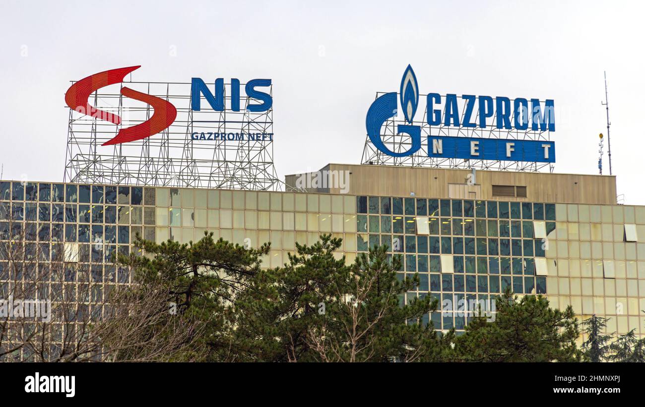 Belgrade, Serbia - December 27, 2021: Russian Oil Company Gazprom Neft ...