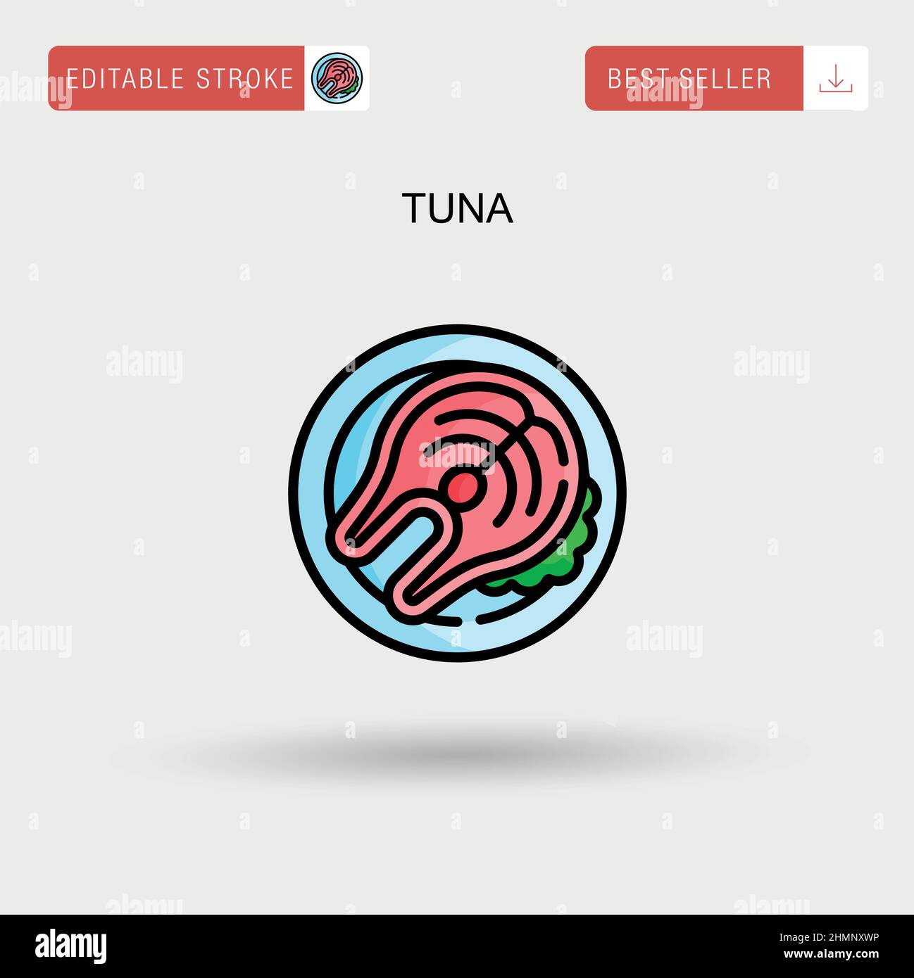 Tuna steak Stock Vector Images - Alamy