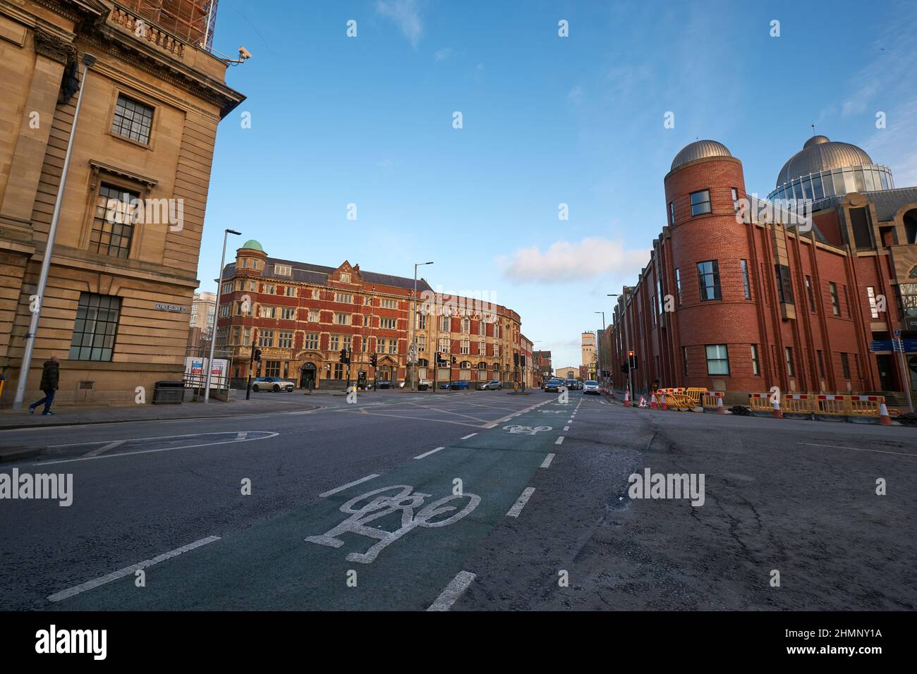 Wide angle view of Hull city streets Stock Photo - Alamy