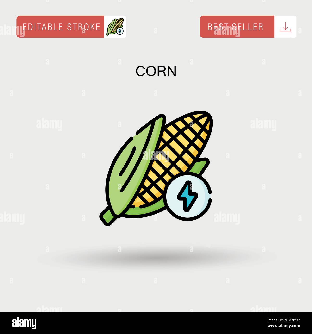 Corn Simple vector icon Stock Vector Image & Art - Alamy