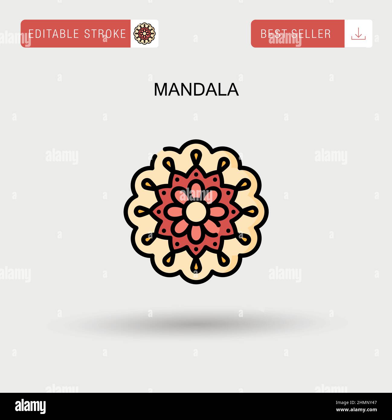 Mandala icon Stock Vector Images - Alamy