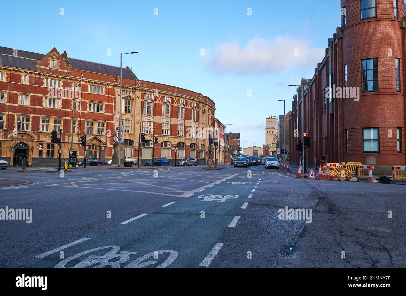 Wide angle view of Hull city streets Stock Photo - Alamy