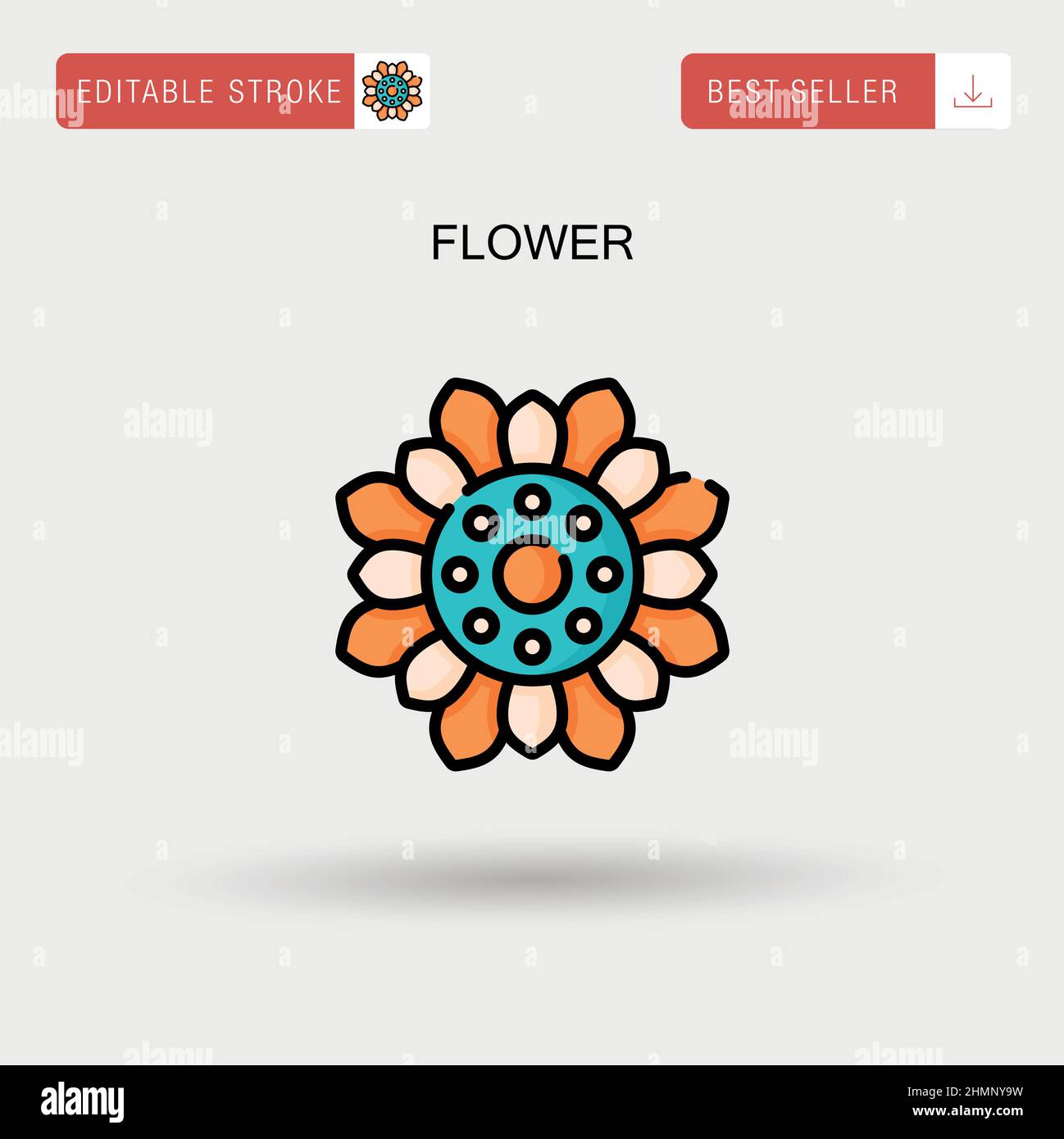 Flower Simple vector icon Stock Vector Image & Art - Alamy