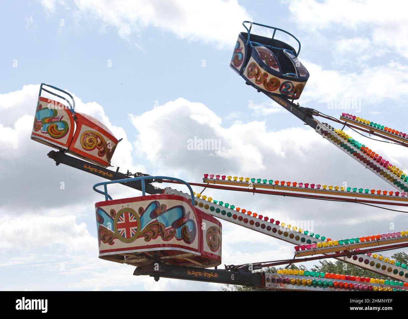 A Colourful Ride from an Amusement Fun Fair Stock Photo - Alamy