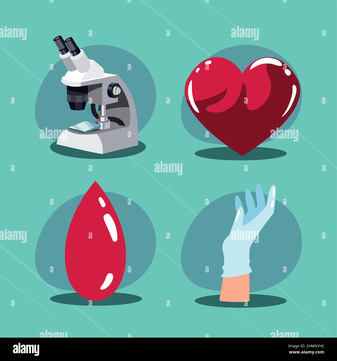 set of four donate blood items Stock Vector Image & Art - Alamy