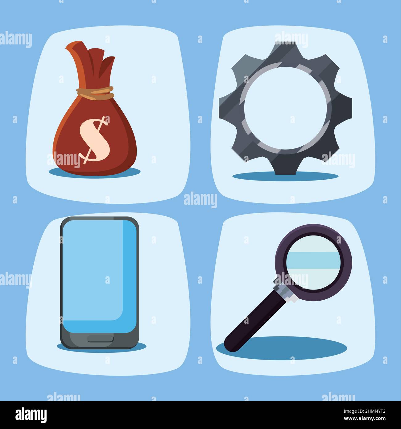set of four budget items Stock Vector Image & Art - Alamy