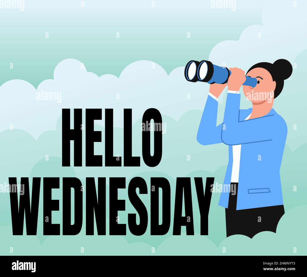 Handwriting text Hello Wednesday. Internet Concept Hump day Middle of ...