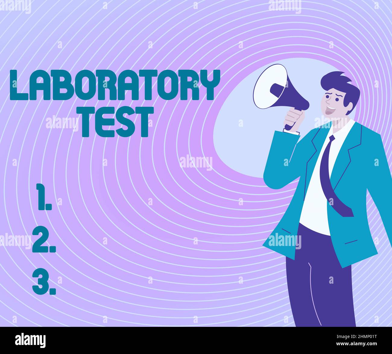 Text caption presenting Laboratory Test. Word Written on Determination ...