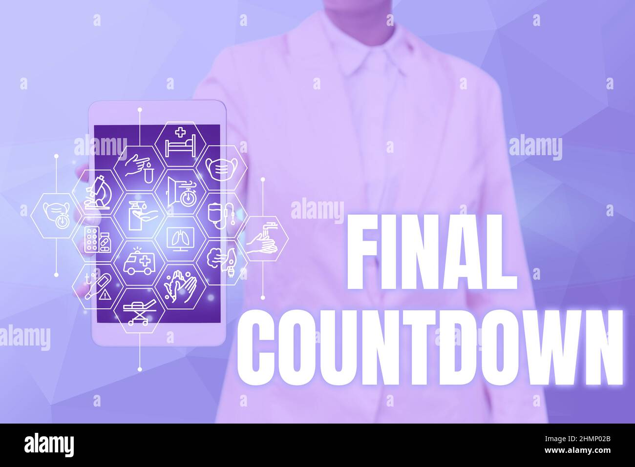 Hand writing sign Final Countdown. Internet Concept Last moment of any ...
