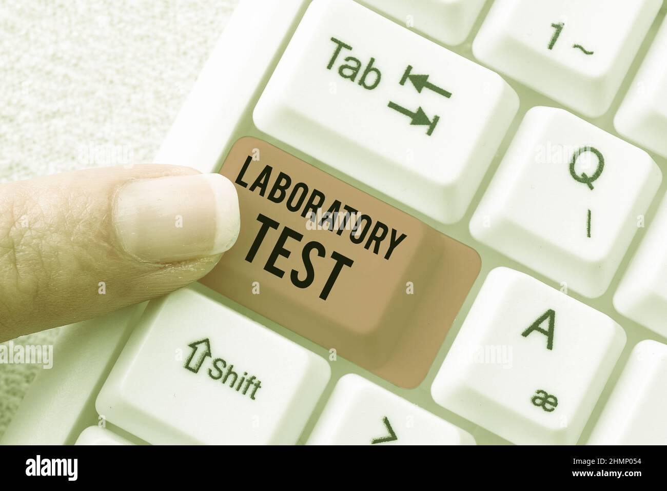 Sign displaying Laboratory Test. Business overview Determination of a ...