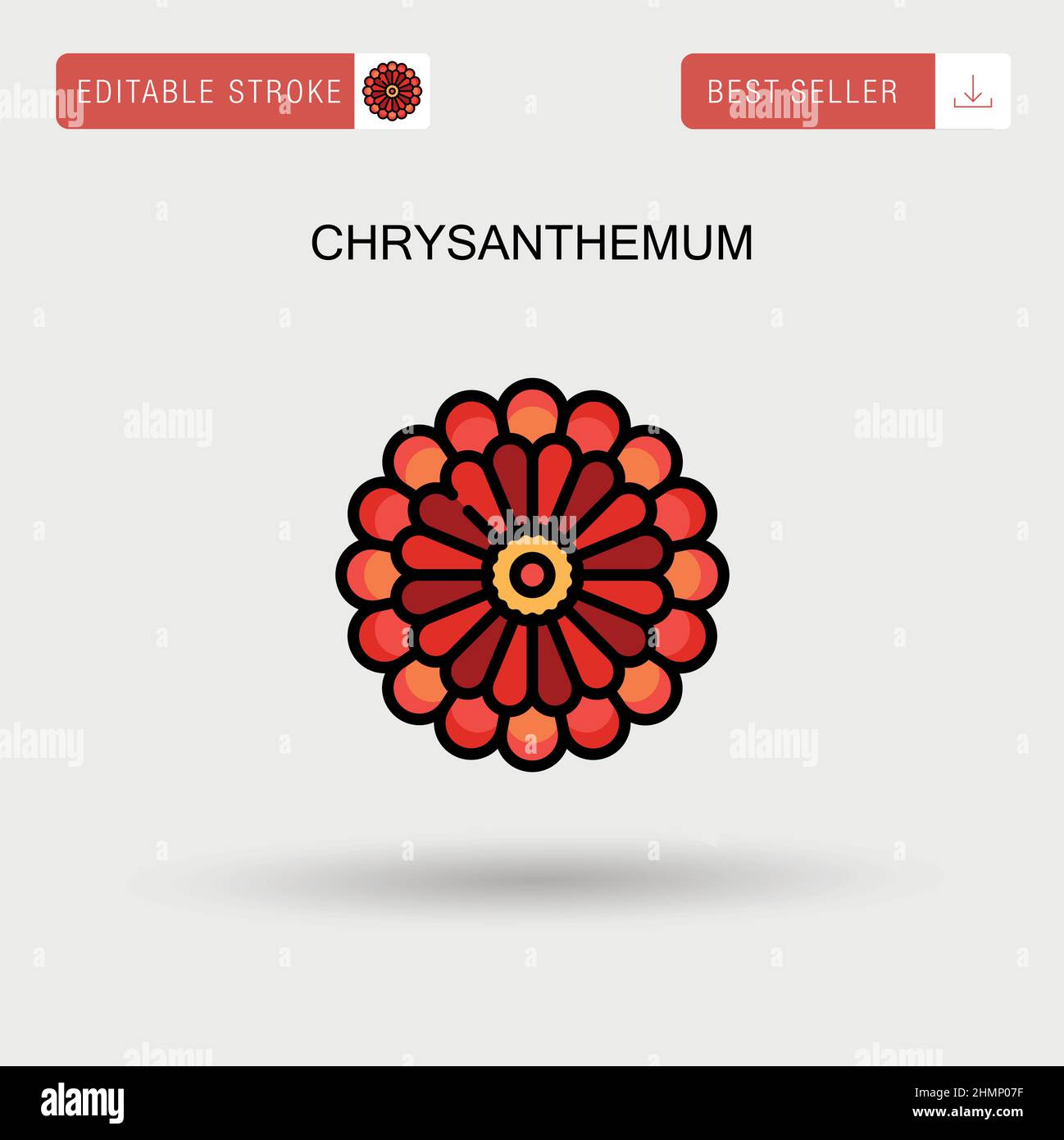 Chrysanthemum white yellow Stock Vector Images - Alamy