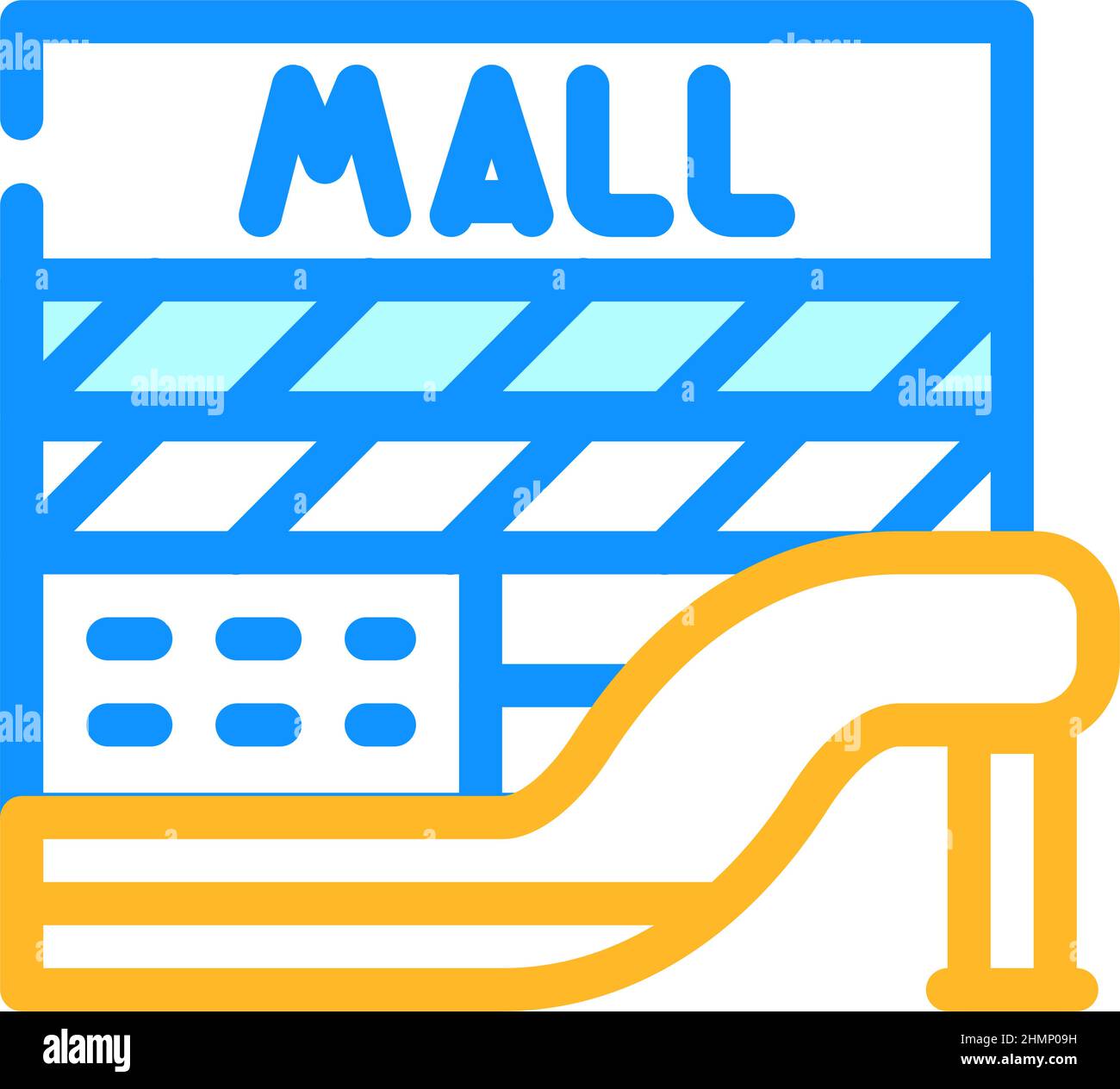 commercial center color icon vector illustration Stock Vector Image ...