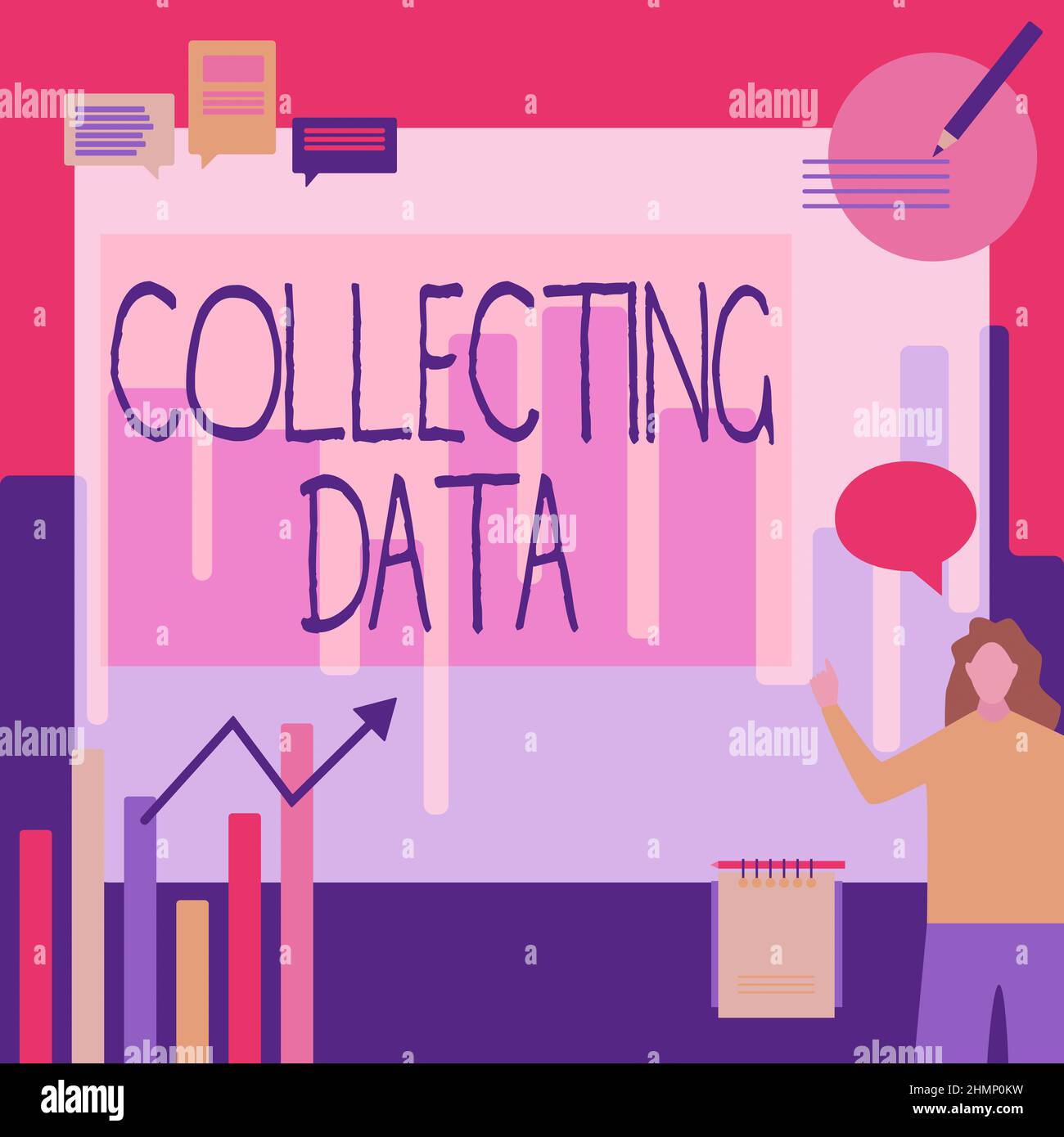 Conceptual display Collecting Data. Business idea Gathering and ...