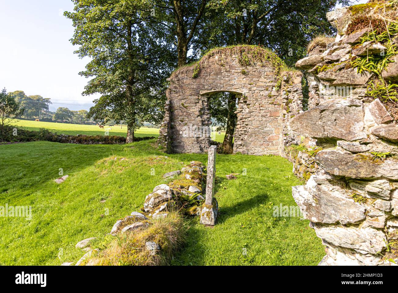The ruins of the Cistercian Saddell Abbey on the Kintyre peninsula ...