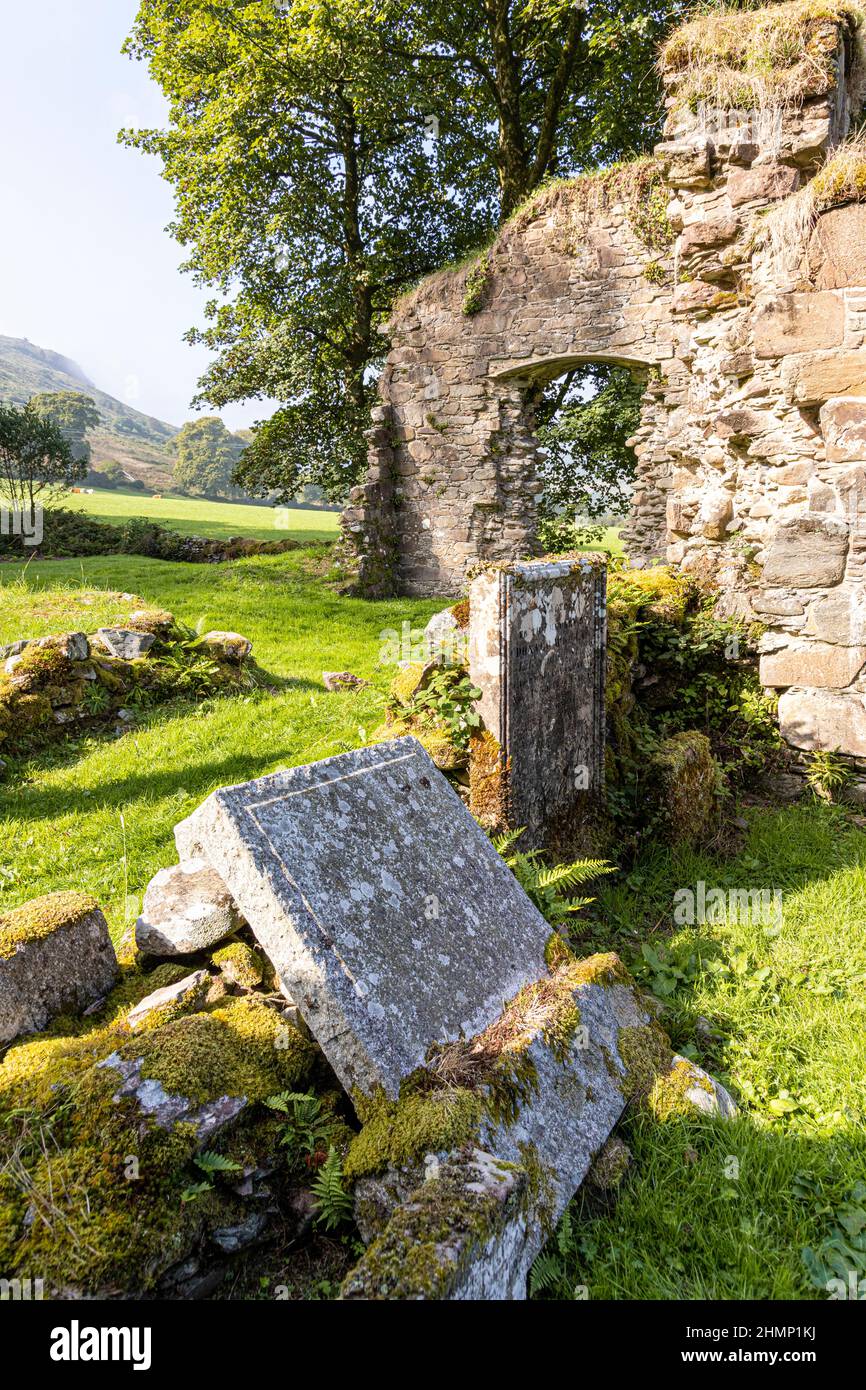 The ruins of the Cistercian Saddell Abbey on the Kintyre peninsula ...