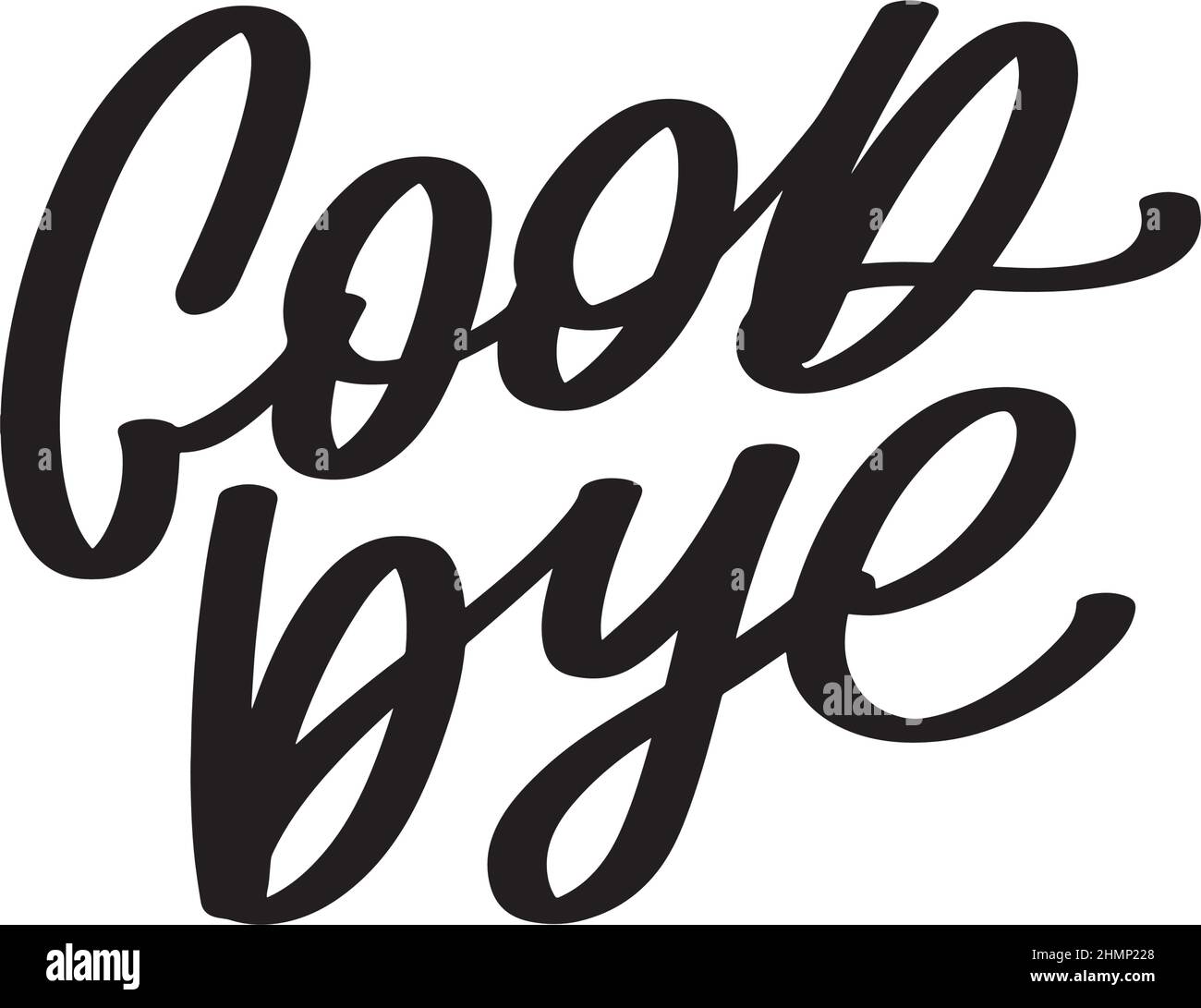 Good bye calligraphic lettering on yellow Stock Vector Image & Art - Alamy