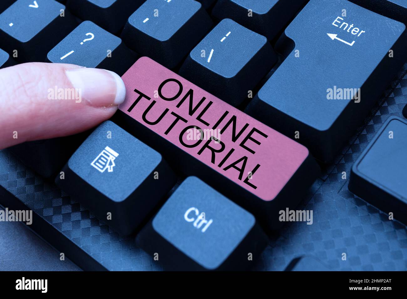 Text caption presenting Online Tutorial. Business showcase process of ...