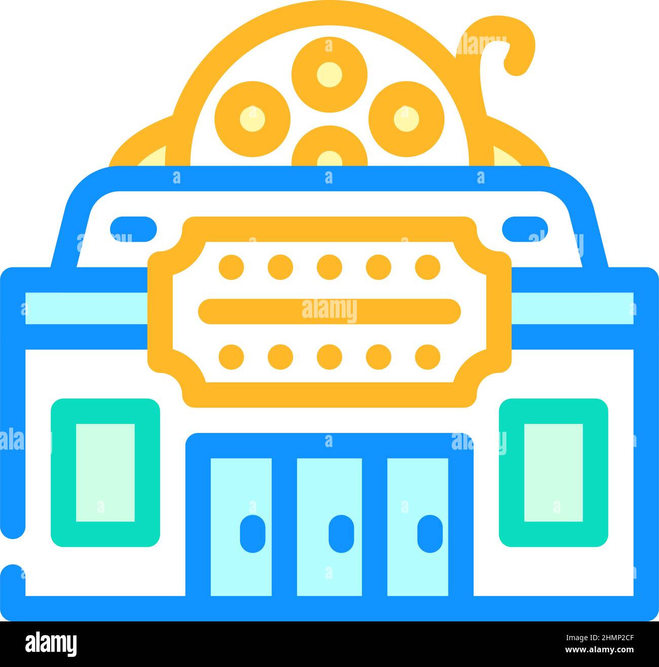cinema building color icon vector illustration Stock Vector Image & Art ...