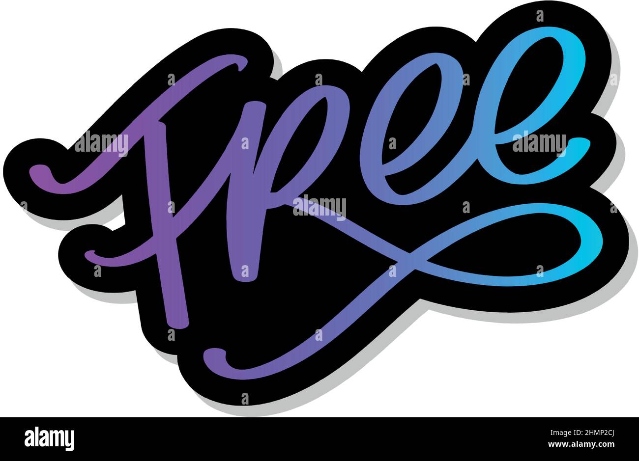 Free hand written lettering. Vector calligraphy Stock Vector Image ...