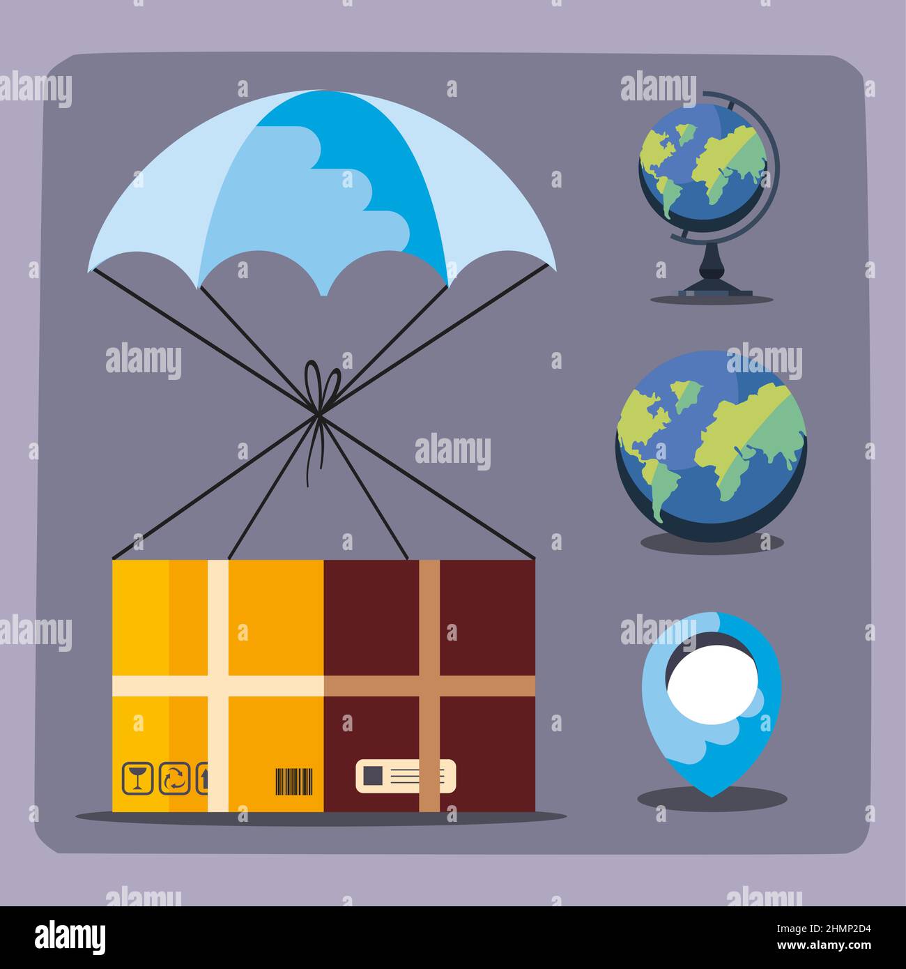 set of four delivery items Stock Vector Image & Art - Alamy