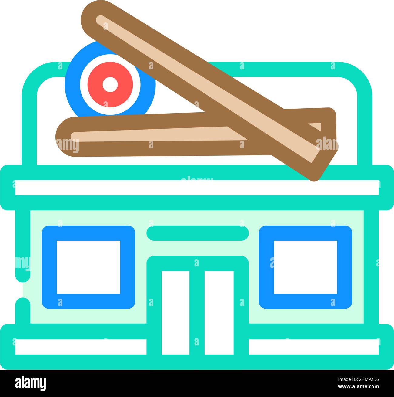 sushi restaurant color icon vector illustration Stock Vector Image ...