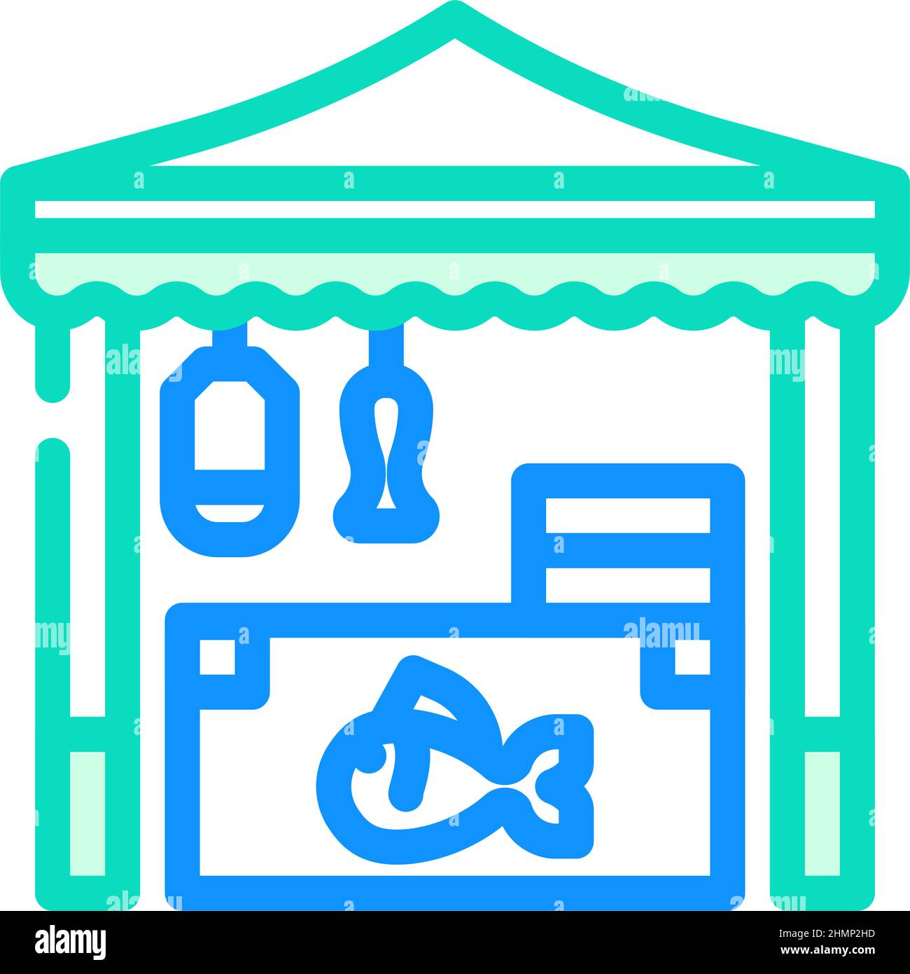 seafood market color icon vector illustration Stock Vector Image & Art ...