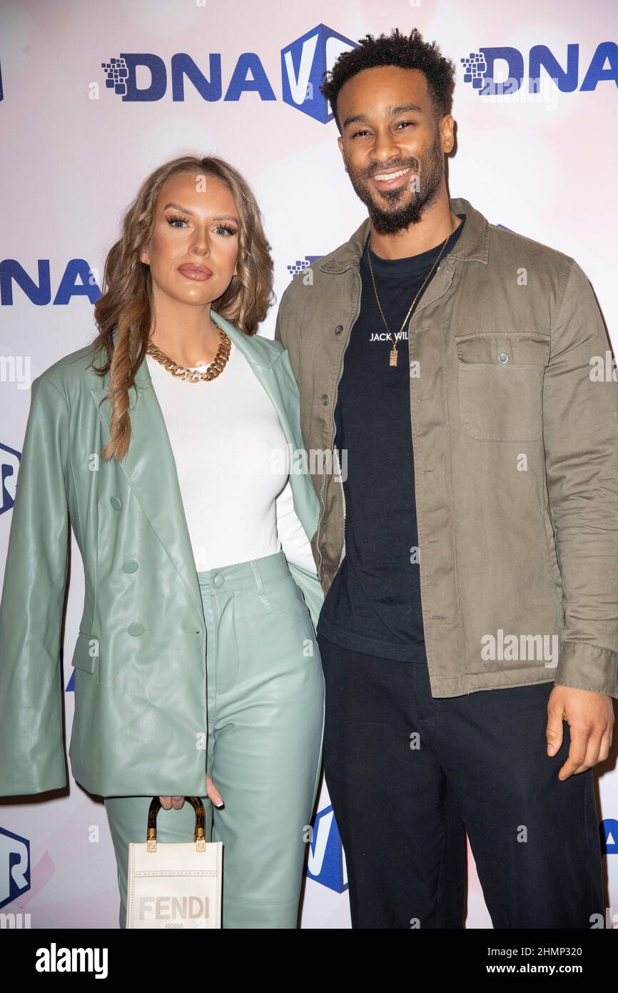 London, UK.Faye Winter and Teddy Soares at the Valentine’s Day event at ...