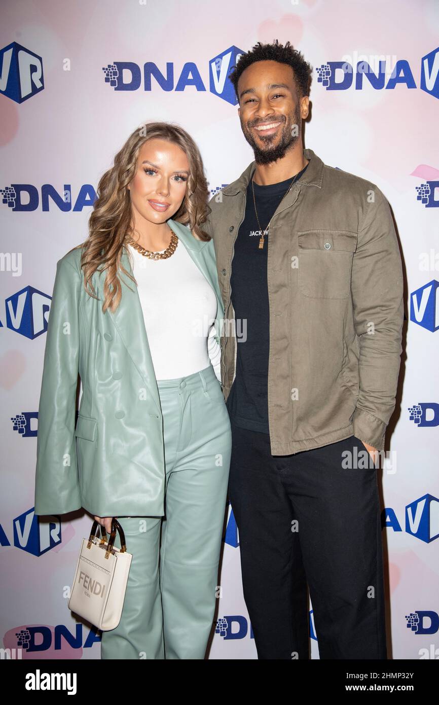 London, UK.Faye Winter and Teddy Soares at the Valentine’s Day event at ...