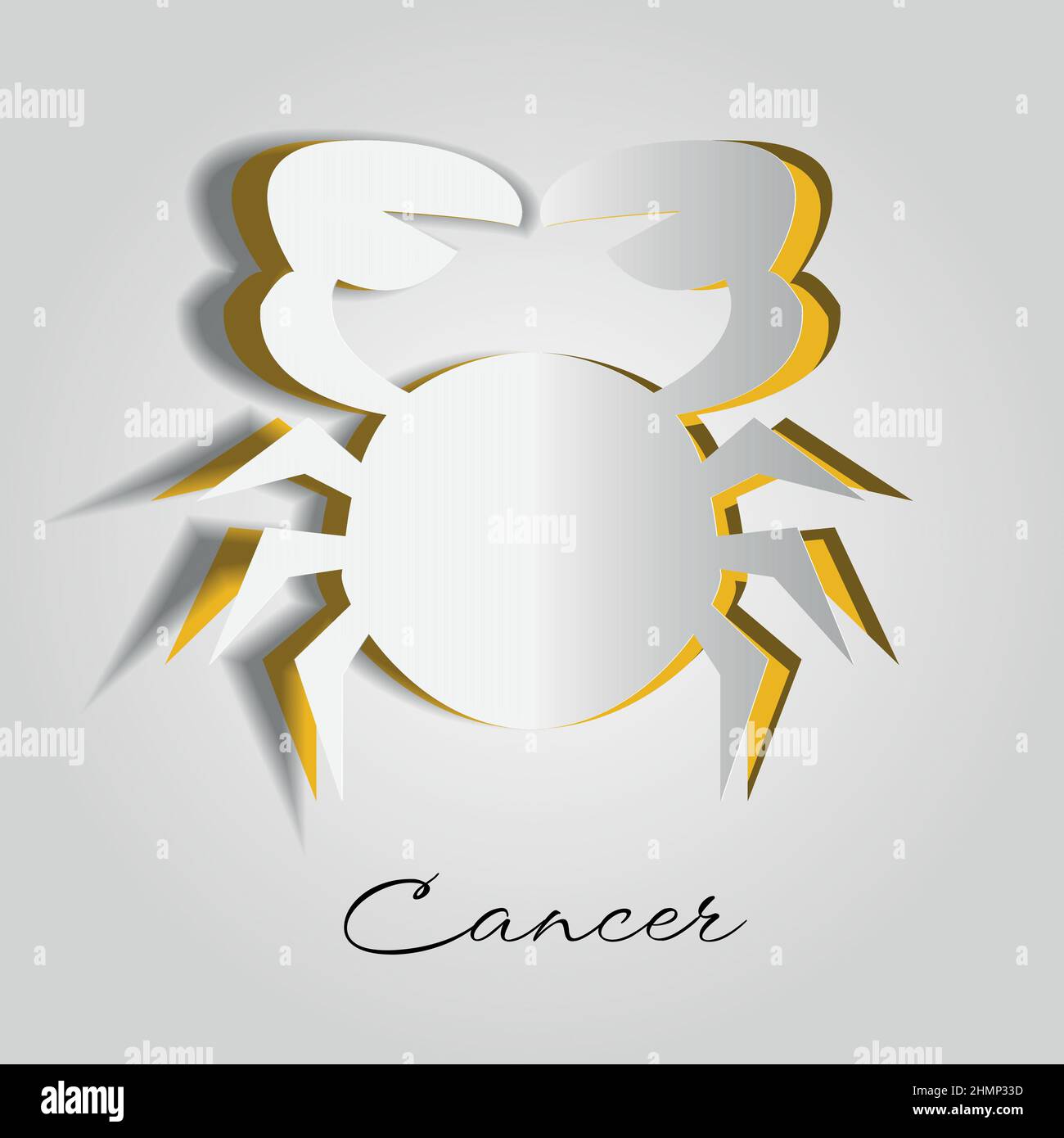 Cancer star sign cut out Stock Vector Images - Alamy