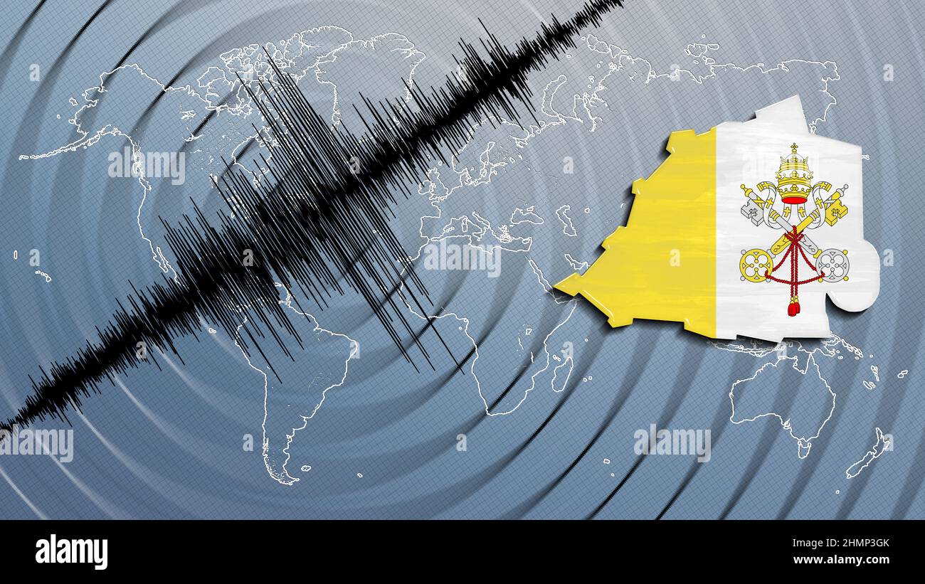 Seismic activity earthquake Vatican map Richter scale Stock Photo - Alamy
