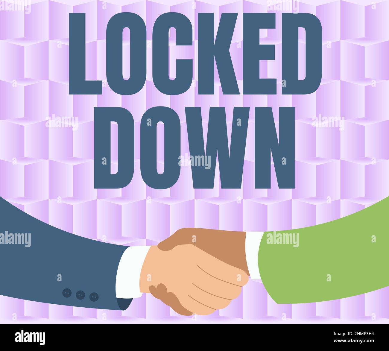 Handwriting text Locked Down. Concept meaning emergency measure which ...