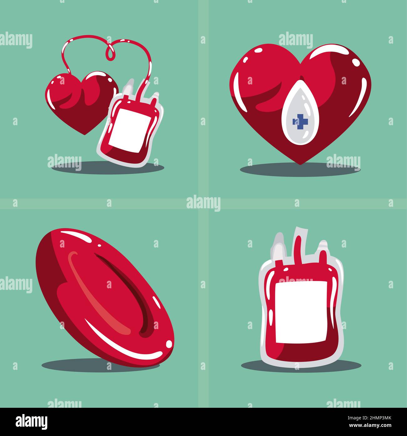 set of four donate blood items Stock Vector Image & Art - Alamy