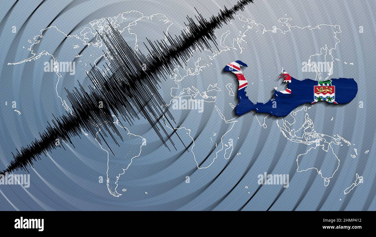 Seismic activity earthquake Cayman Islands map Richter scale Stock ...