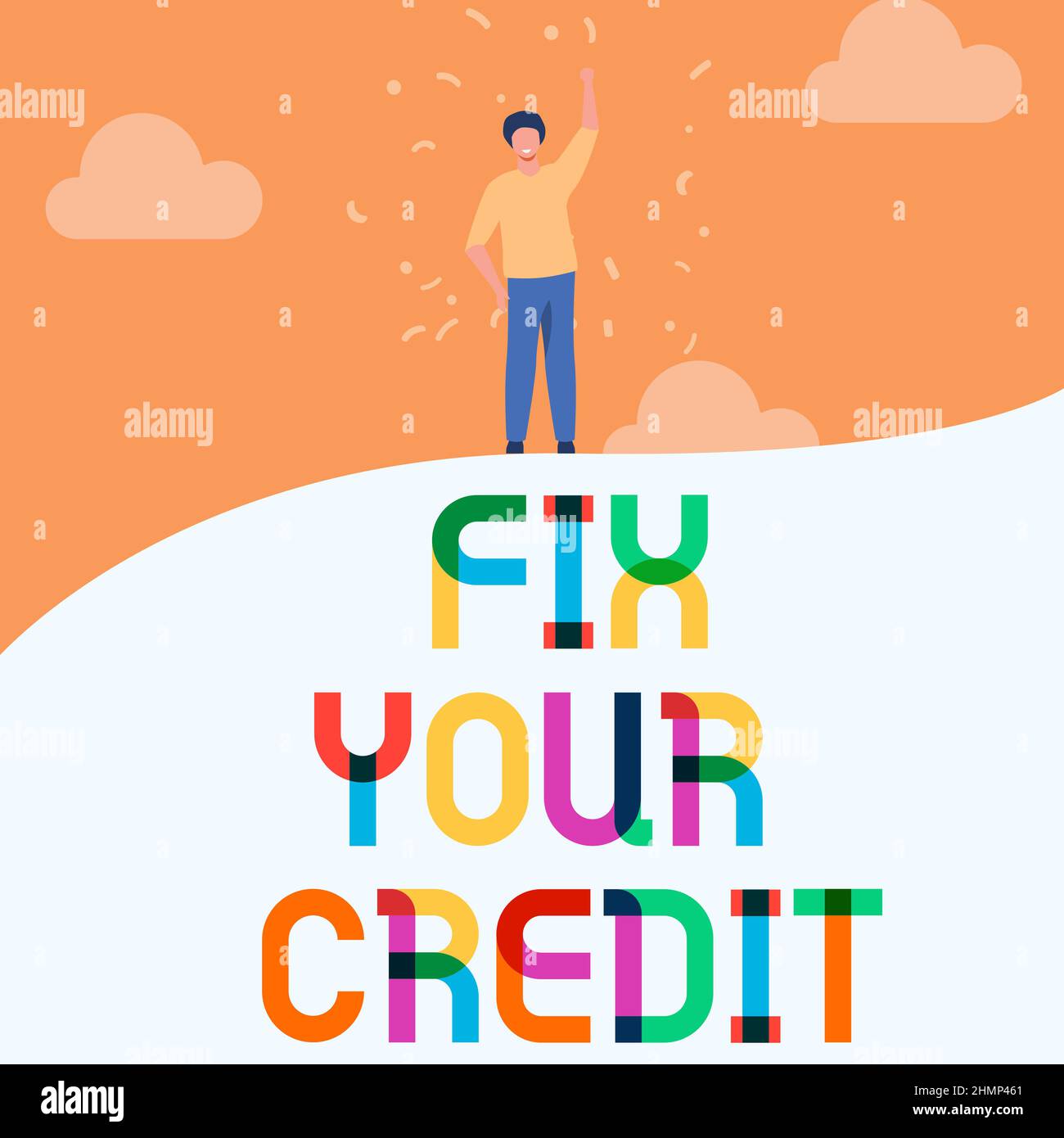 Writing displaying text Fix Your Credit. Business showcase Keep ...