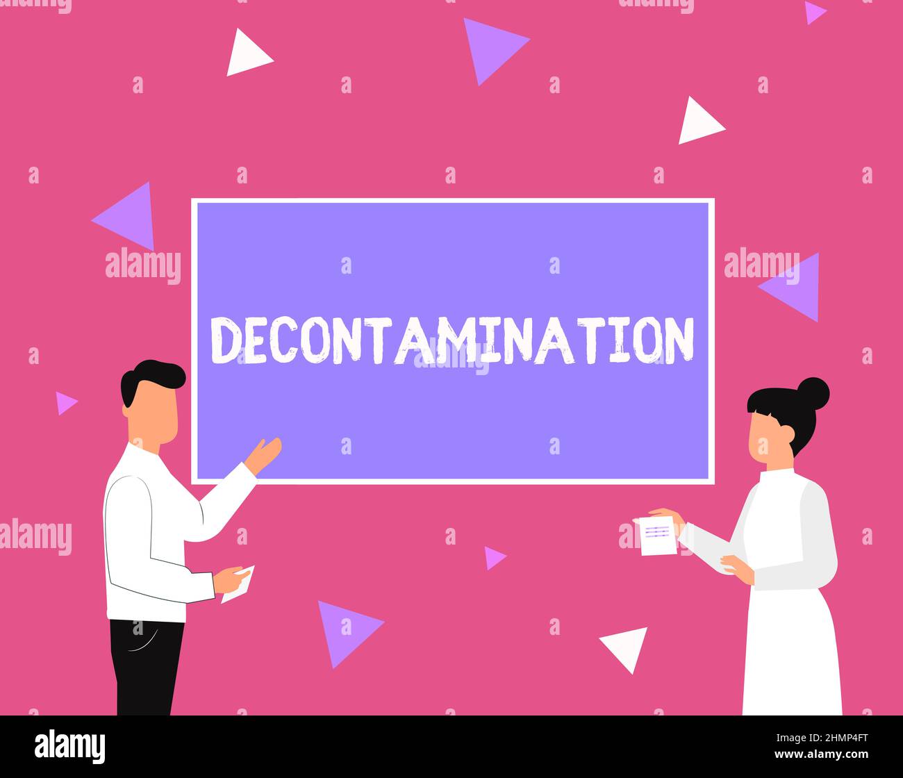 Handwriting text Decontamination. Concept meaning neutralizing every ...
