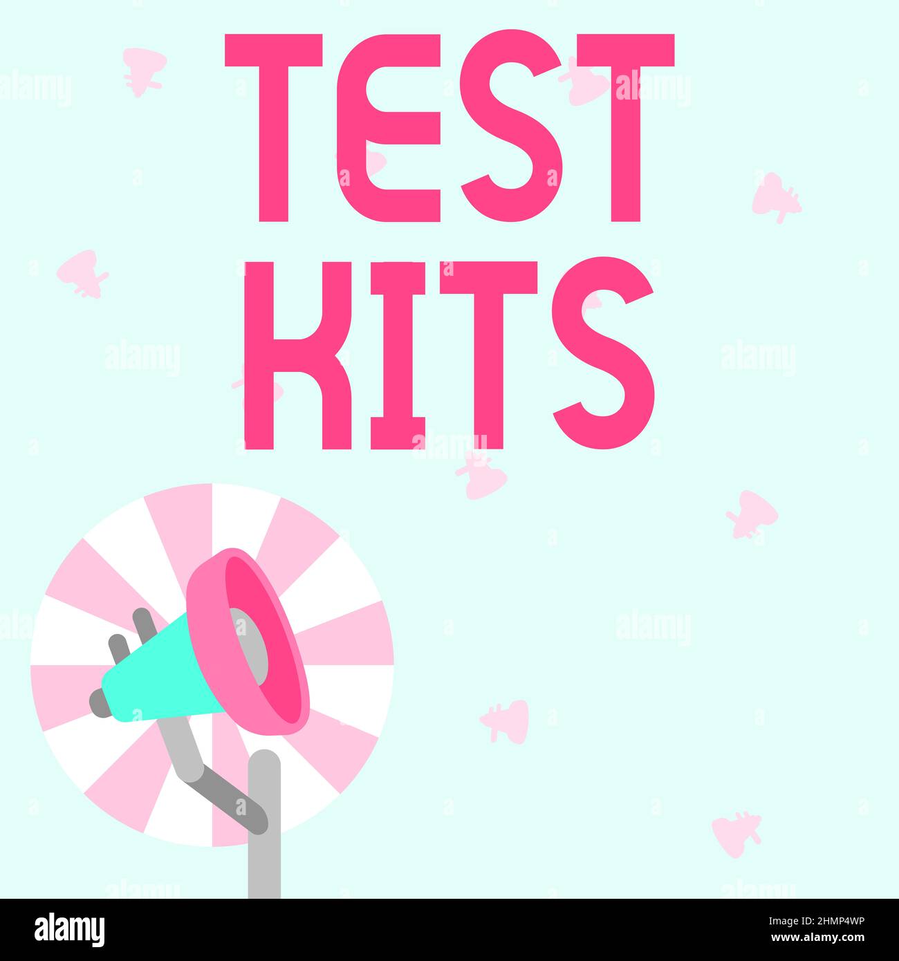 Conceptual caption Test Kits. Business overview tools used to detect ...