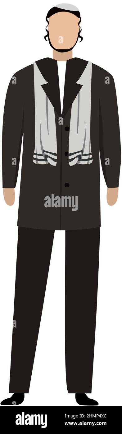 Man in Jewish festive folk clothes - Vector illustration Stock Vector ...