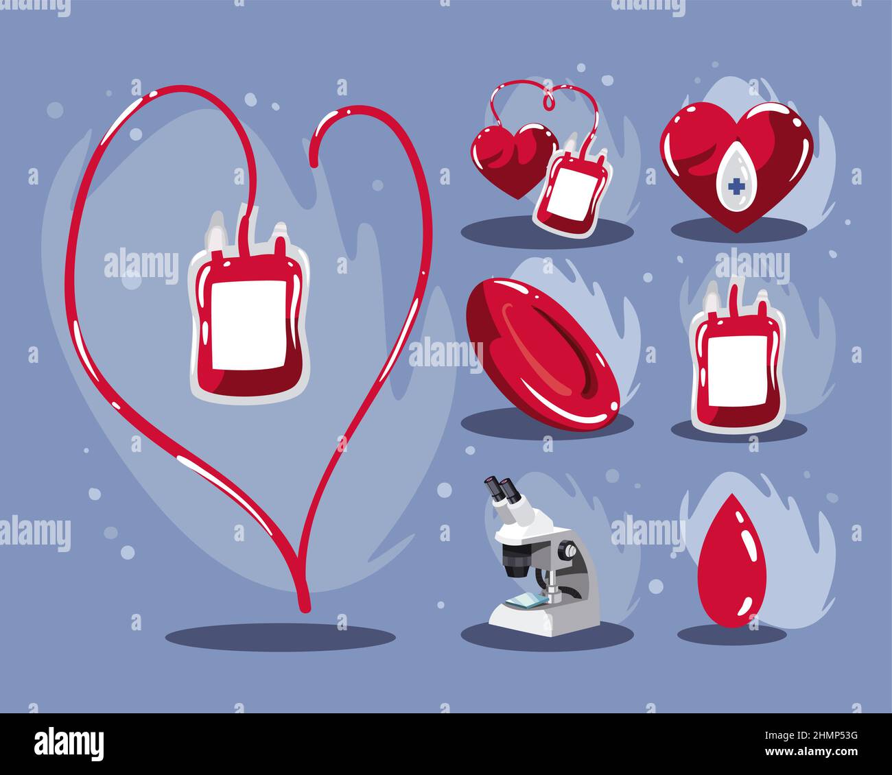 set of seven donate blood items Stock Vector Image & Art - Alamy