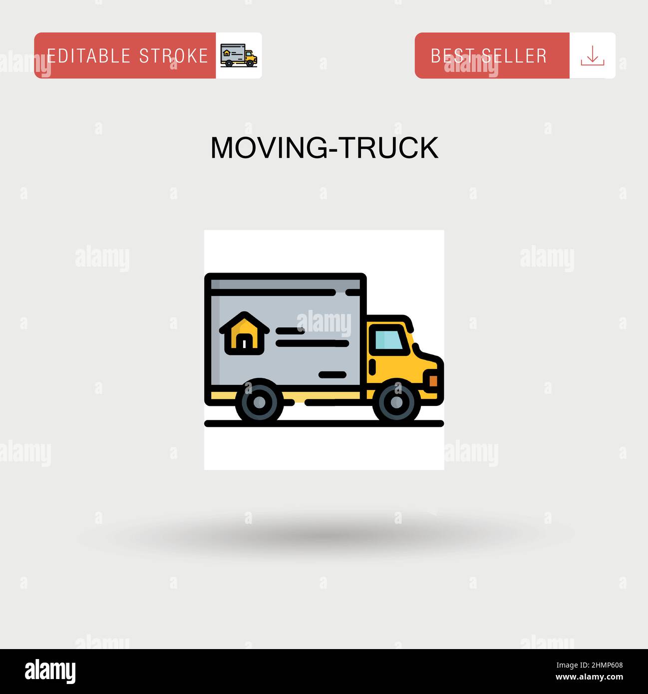 Moving-truck Simple vector icon Stock Vector Image & Art - Alamy