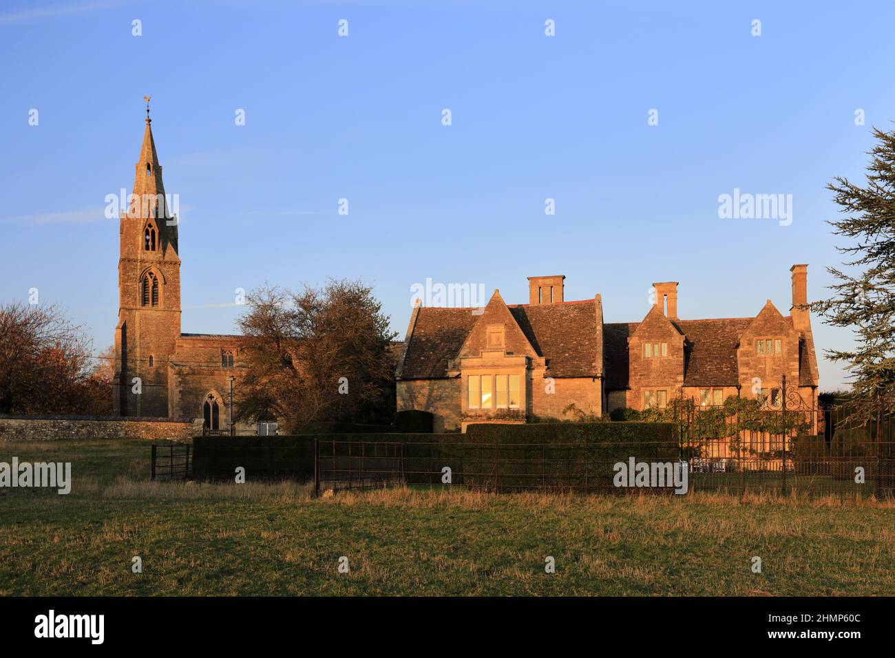 All Saints Church and Pilton Manor, Pilton village, Northamptonshire ...